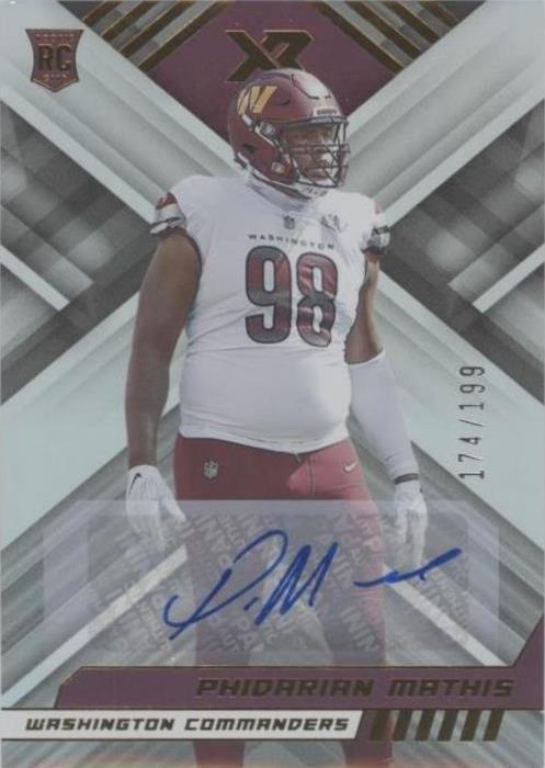2022 Panini XR - Rookies Phidarian Mathis #198 Autographs /199 (AU, RC ...
