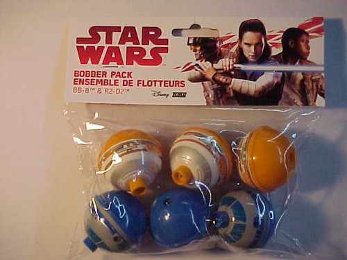 12 Star Wars FISHING BOBBERS FLOATS BB-8 R2 D2 spring zebco disney 1 5/ ...