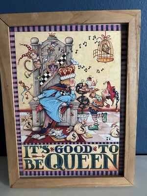 BASCO TRANSWORLD IT'S GOOD TO BE QUEEN FRAMED ART PRINT, 12" X 9 1/4 ...