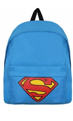 Superman Logo Rucksack Backpack Back To School DC Comics Official ...