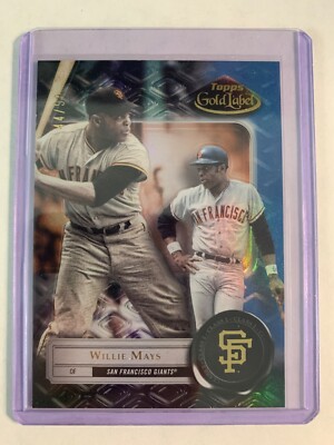 WILLIE MAYS SP 2022 Topps Gold Label Blue Class 2 Insert Holo HOF #D ...