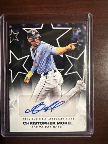 2025 Topps Series 1- Christopher Morel Stars Auto Black /10 🔥 Tampa Bay ...