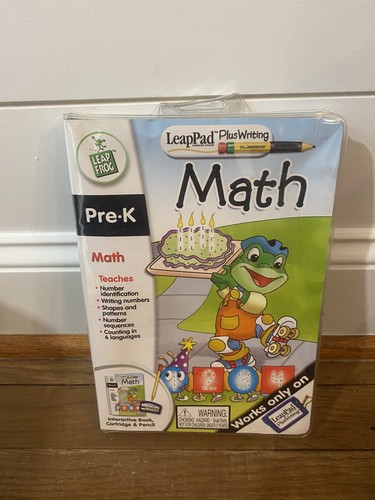 LeapFrog LeapPad Plus Writing Book & Cartridge: Pre-K MATH + Stylus Pen ...