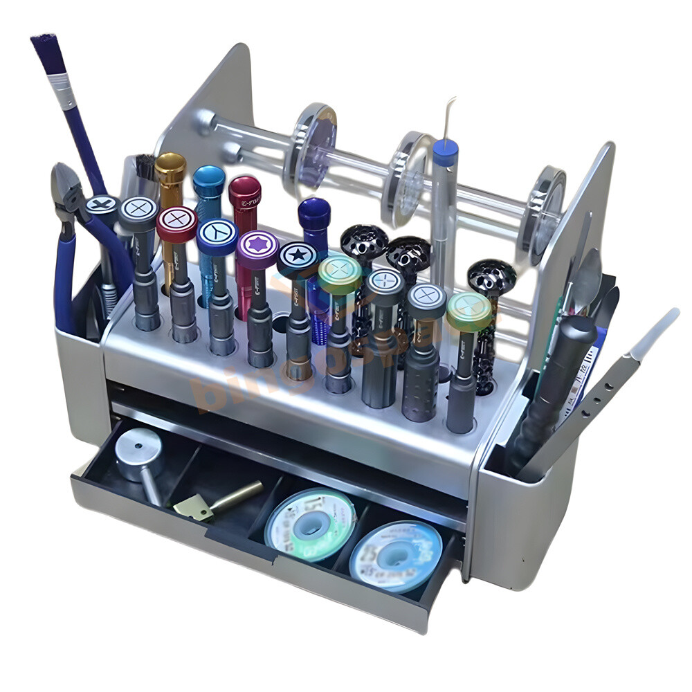 Screwdriver Tweezer Organizer Box Repair Tool Storage Holder Rack Tray ...