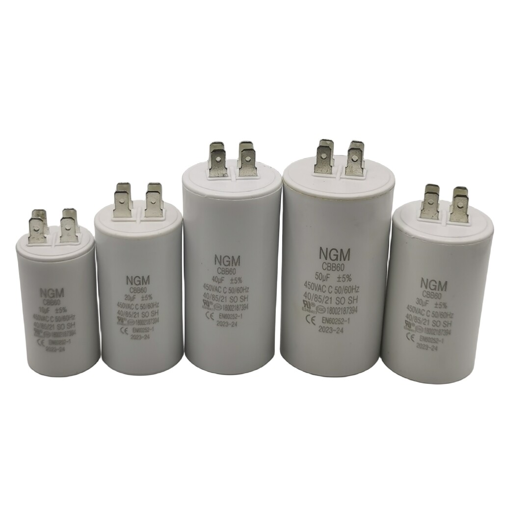 CBB60 Motor Run Capacitor 450VAC 10uF/20uF/30uF/40uF/50uF 4 Pins CE ...