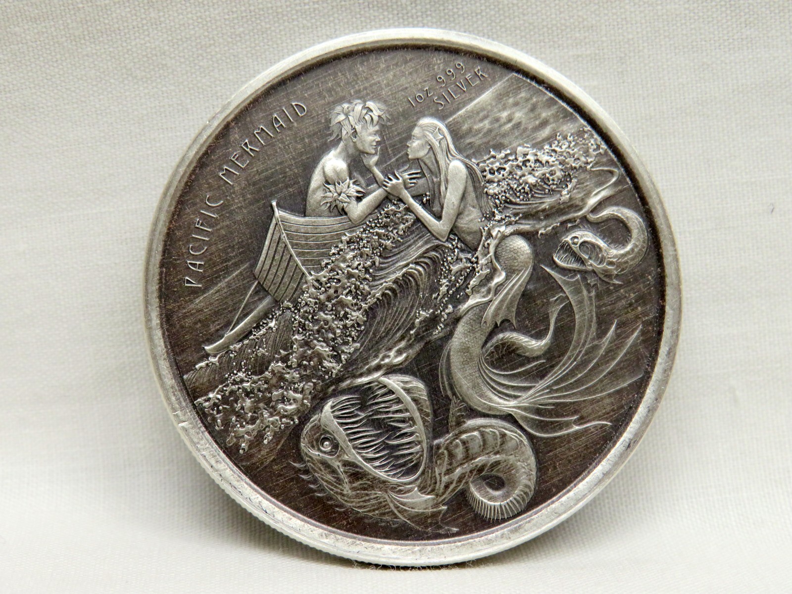 2021 Samoa 2 Tala Antiqued 1oz .999 Silver Pacific Mermaid 34686-12 | eBay