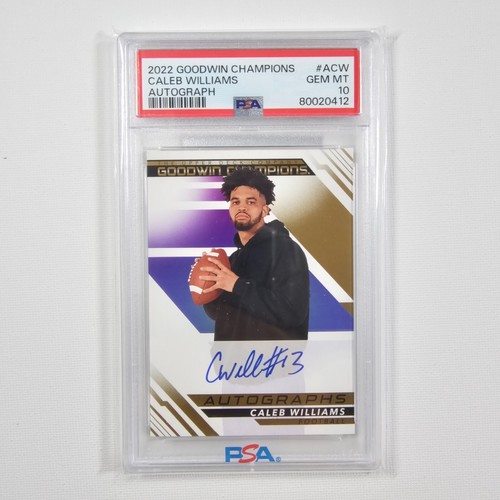 2022 UD Goodwin Champions Caleb Williams On Card Rookie Autograph Auto ...