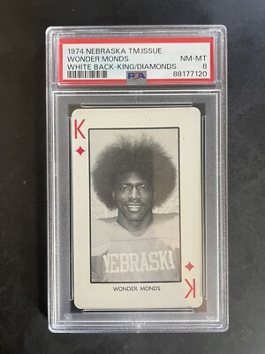 1974 Nebraska Football Card Wonder Monds King of Diamonds PSA 8 | eBay