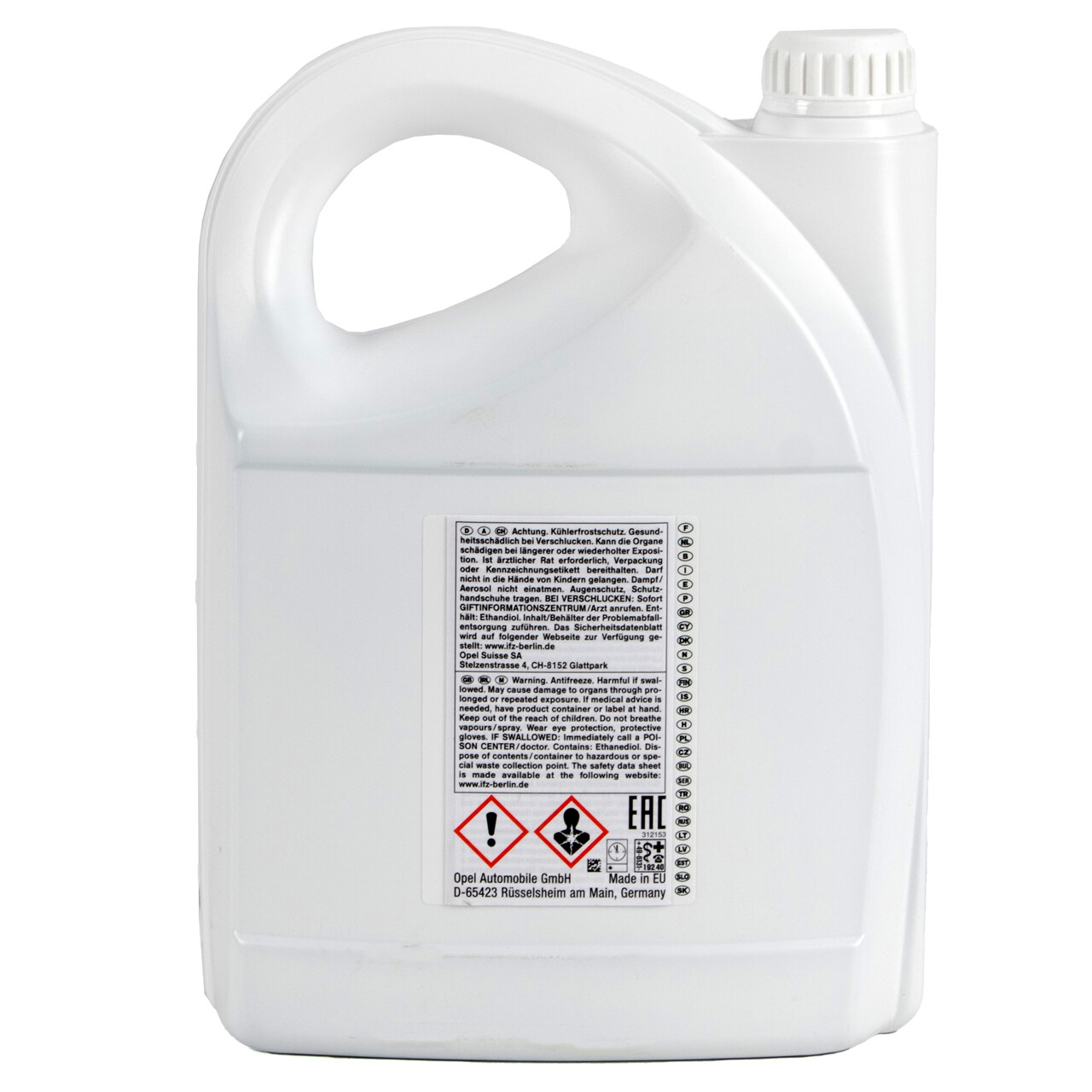 5L ORIGINAL Opel Kühlerfrostschutz DEX-COOL Premix Longlife GRÜN/BLAU ...