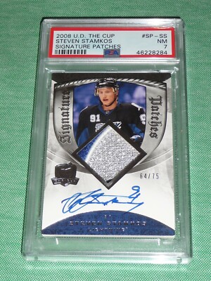 2008-09 The Cup STEVEN STAMKOS Signature Patches ROOKIE Auto Patch 64/ ...