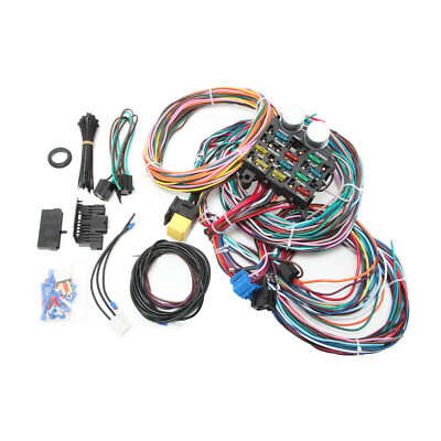 UNIVERSAL - 12 Circuit Wiring Harness Kit GM Color Coded and marked ...