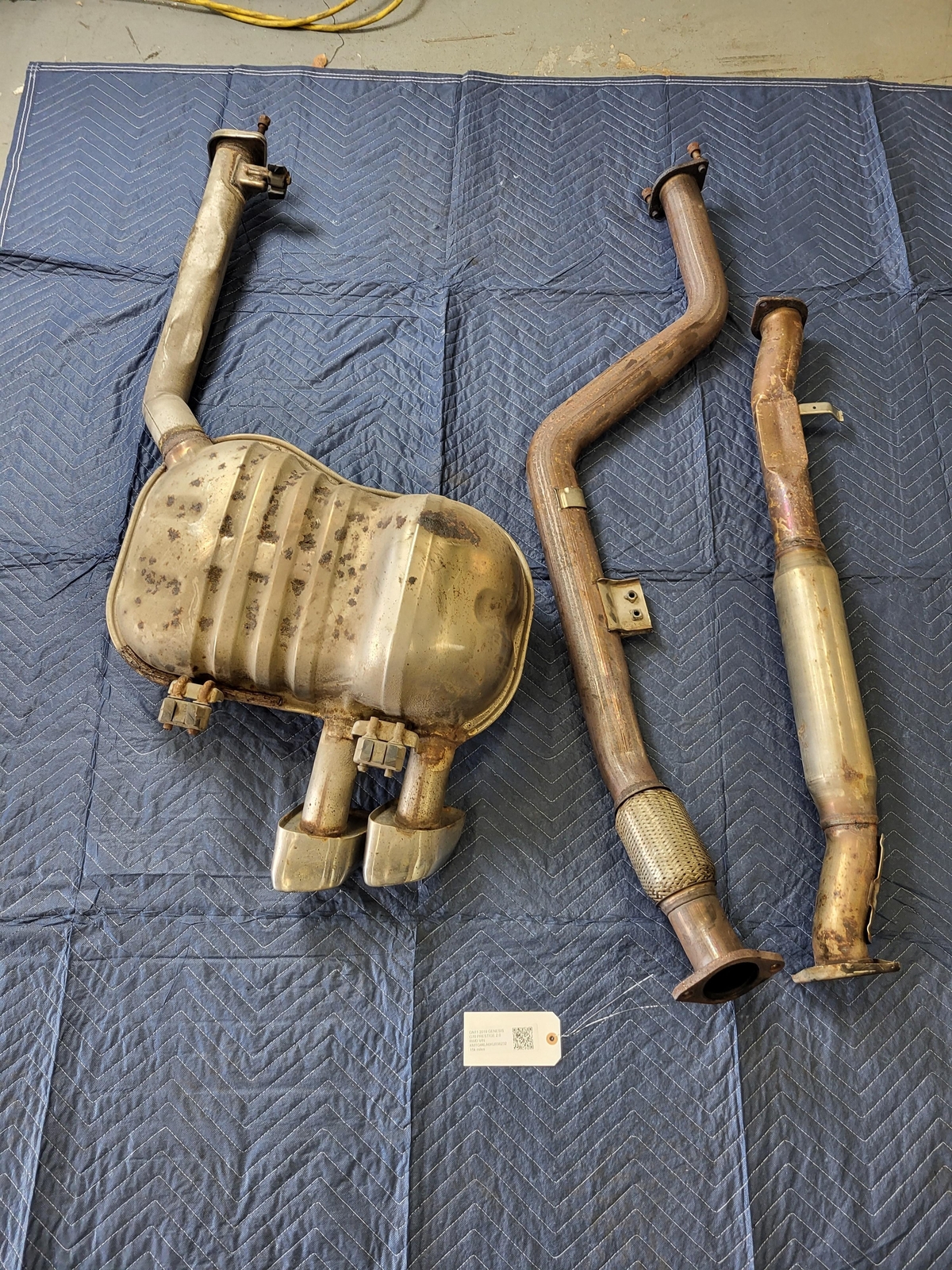 Exhaust Muffler w/ Pipe 2019 Genesis G70 2020 2021 | eBay