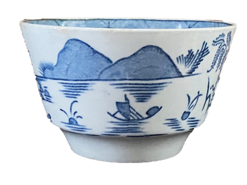 #3157 Antique English Woods Ware Canton S/2 Cups Blue Pagoda Pattern | eBay