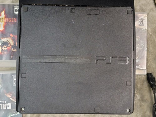 Sony PlayStation 3 Slim 160GB CECH-2501A PS3 Console W/ Cords & 5 PS3 ...