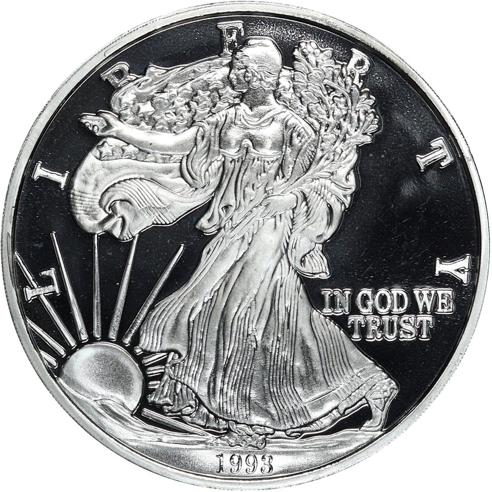 1993 Continental Mint Giant One Troy Pound 12 ozt .999 Fine Silver Art ...