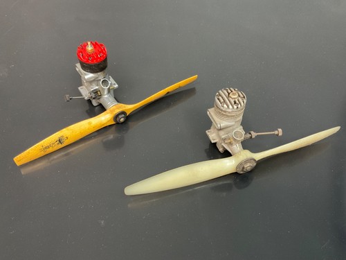 2 Vintage McCoy .19 Model Airplane Engines Red Head 35 RC Engine w ...