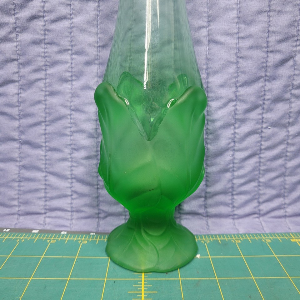 Viking Green Epic Cabbage Leaf Swung Vase, 16.5 Inch Tall No Chips No ...