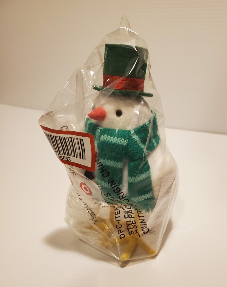 Wondershop Target Fabric Bird Decorative Figurine Dressed As Snowman ...