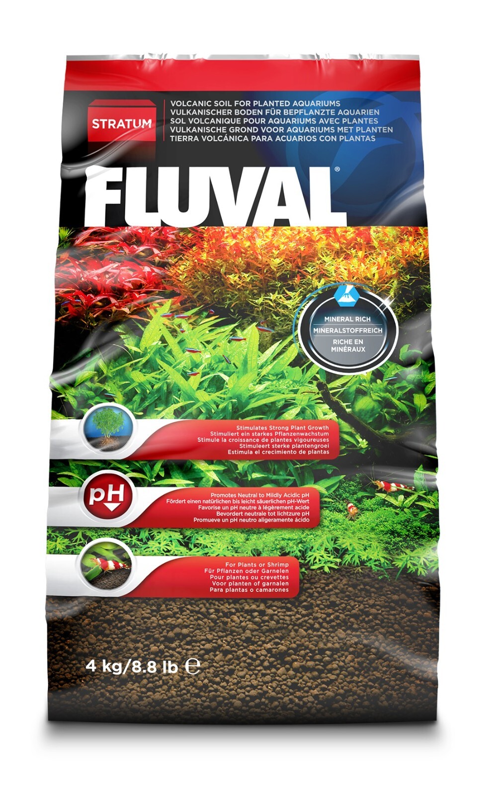 Fluval Stratum 2kg 4kg 8kg Aquarium Plant & Shrimp Soil Fish Tank ...