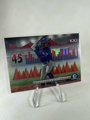 2024 Bowman Top 100 Prospects #45 Sebastian Walcott Texas Rangers | eBay