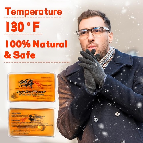 8 Pack Magic Hand Warmers, Reusable Snap Heat Packs, Reusable Pocket ...