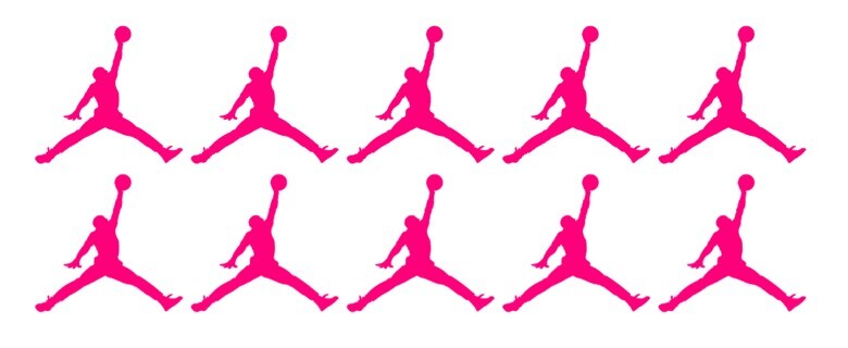 Air Michael Jordan Jumpman Logo vinyl decal MJ Die Cut Sticker Set of ...