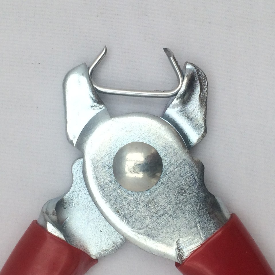 Hog ring pliers and 200 Zinc plated hog rings Heavy duty, upholstery ...