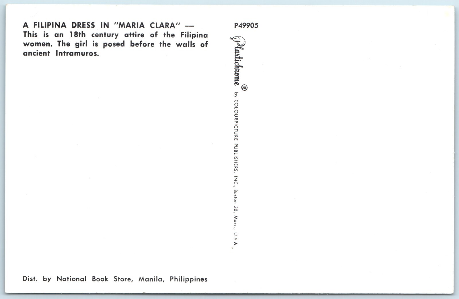 c1960s Intermuros, Manila PI Ancient Spanish Star Fort Filipina Maria ...