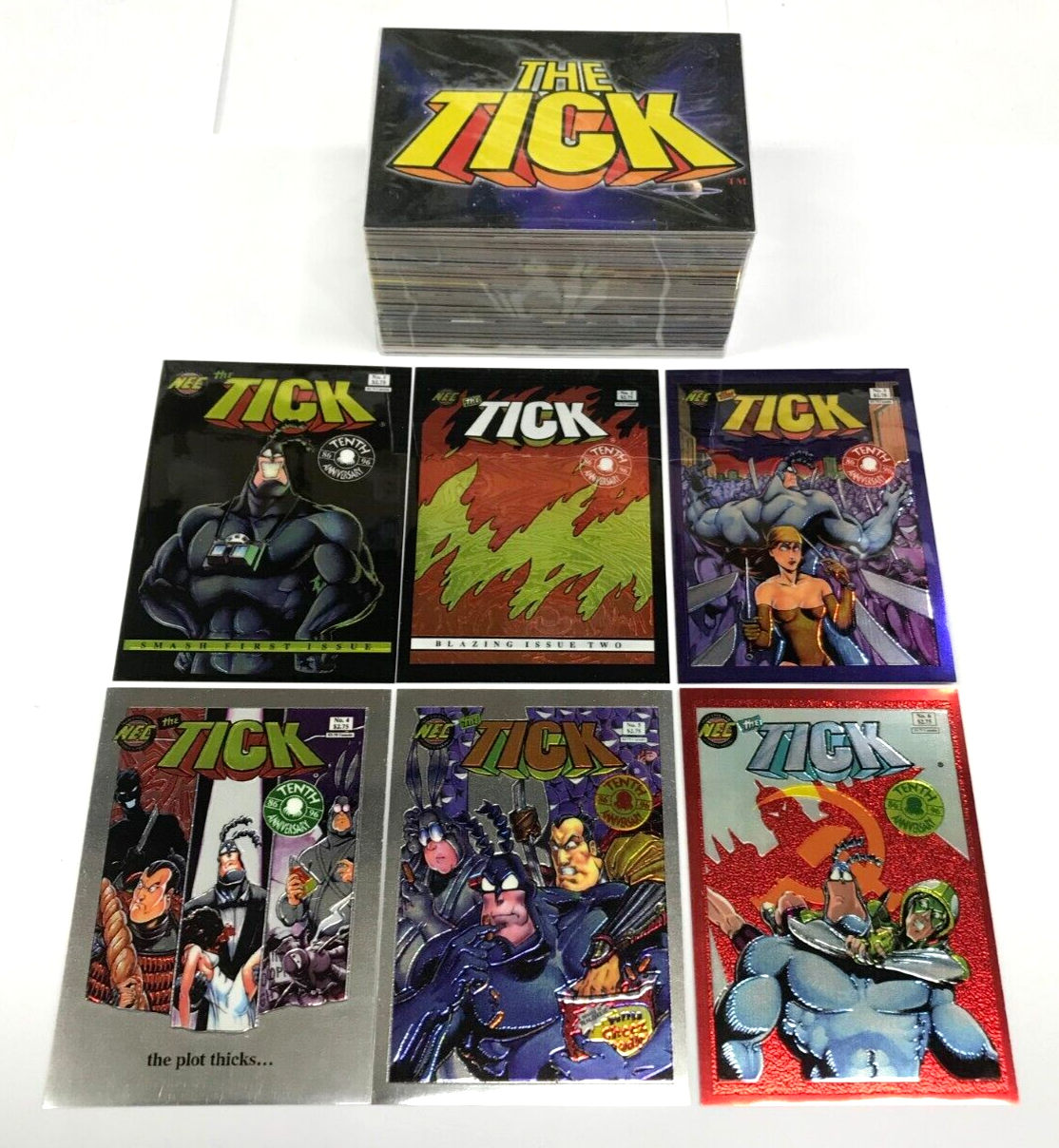 1997 Comic Images The Tick Trading Card Full Collection-72Base + 6 ...