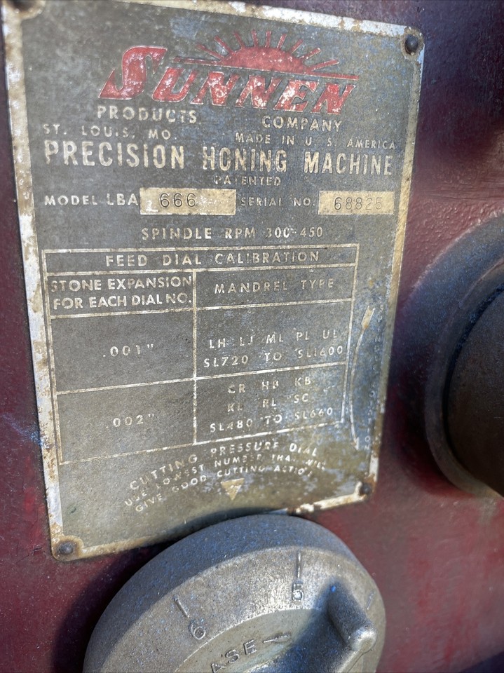 Sunnen Precision Wet Honing Machine MBB-1660 - Tooling Hone Century ...