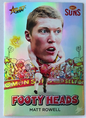 2024 Select Footy Stars Footy Heads - Matt Rowell FH45 Gold Coast ...