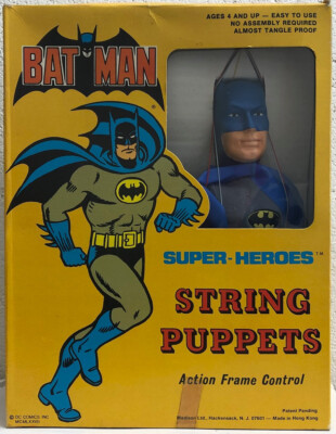 BATMAN STRING PUPPET DC Super Heroes 1978 MADISON LTD Mint In Box RARE ...