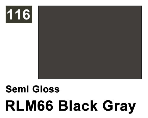 Mr.Hobby G116 Mr.Color Semi Gloss 116 RLM66 Black Gray (10ml) modeling ...