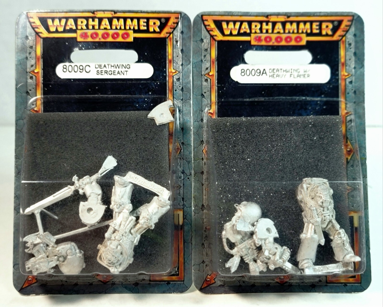 WARHAMMER 40K DARK ANGELS DEATHWING SERGEANT 8009C + HEAVY FLAMER 8009A ...