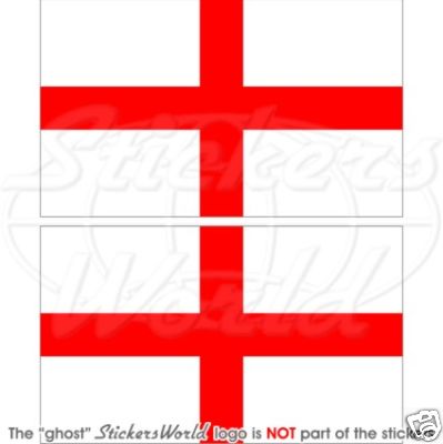 ENGLAND St George's Cross English Flag UK 110mm (4.3") Bumper Stickers ...