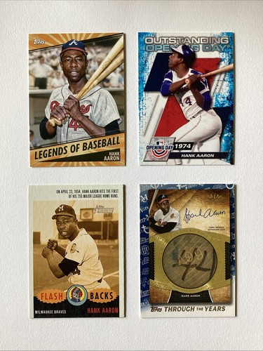 Hank Aaron 2021 Topps Through the Years #TTY-18 Tier One Bat Knob ...