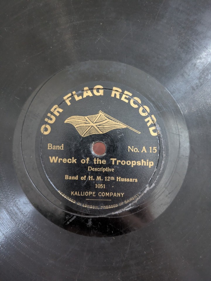 Very Rare 78rpm Our Flag Record c.1913 - Departure /Wreck of the ...