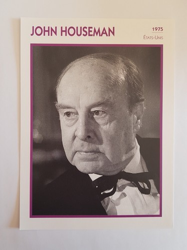 JOHN HOUSEMAN - CARTE FICHE CINEMA PORTRAIT DE STAR | eBay