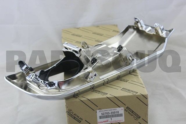 5270335010 Genuine Toyota MOULDING SUB-ASSY, FRONT BUMPER SIDE, LH ...