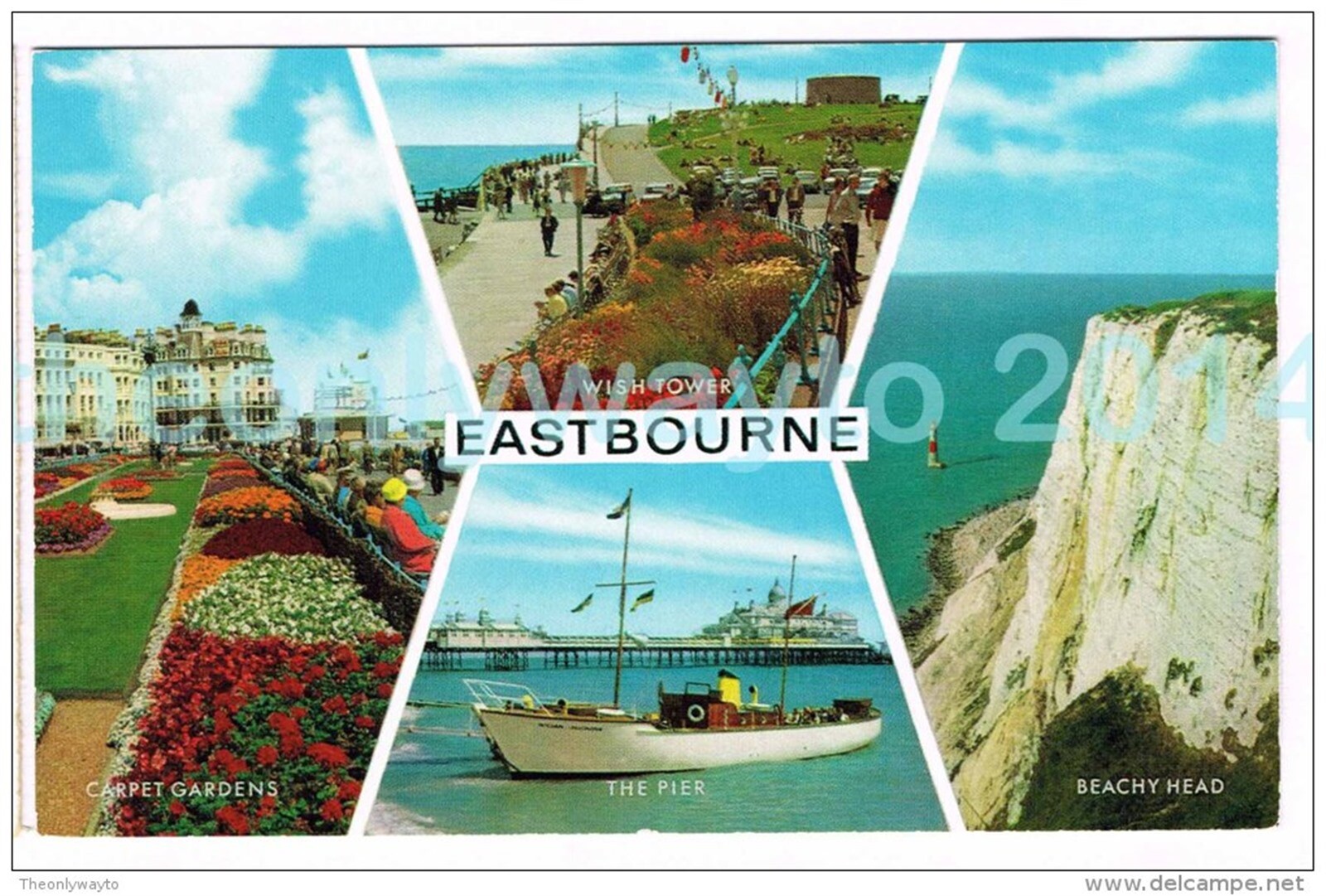 EASTBOURNE, 4 SCENES, SUSSEX, ENGLAND, Postcard | eBay