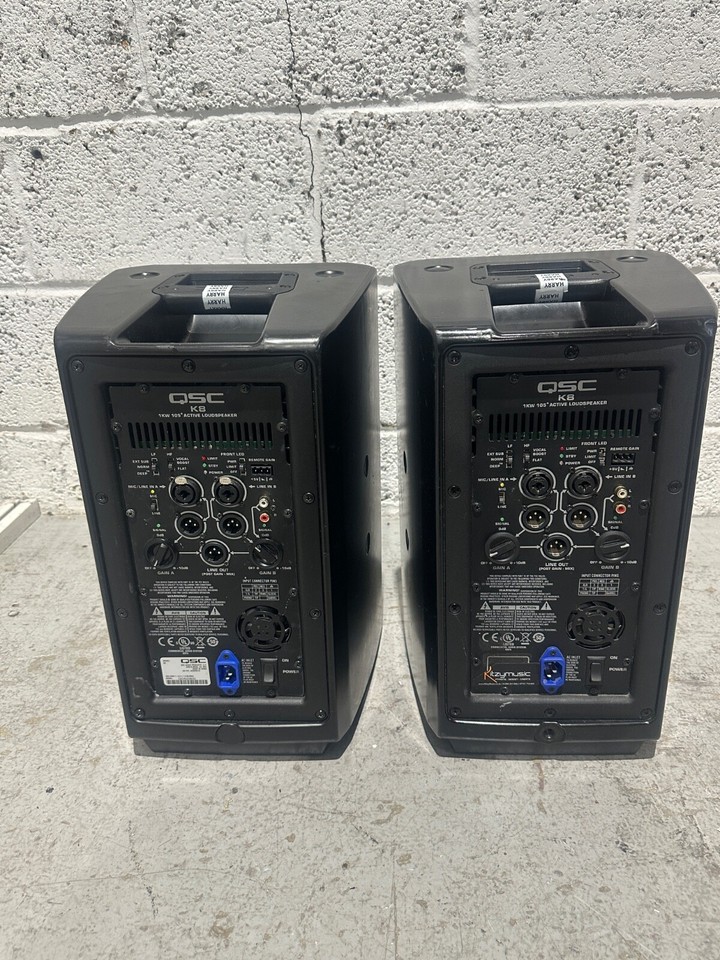 2 X QSC K8 Active PA Speakers with padded Covers | eBay UK