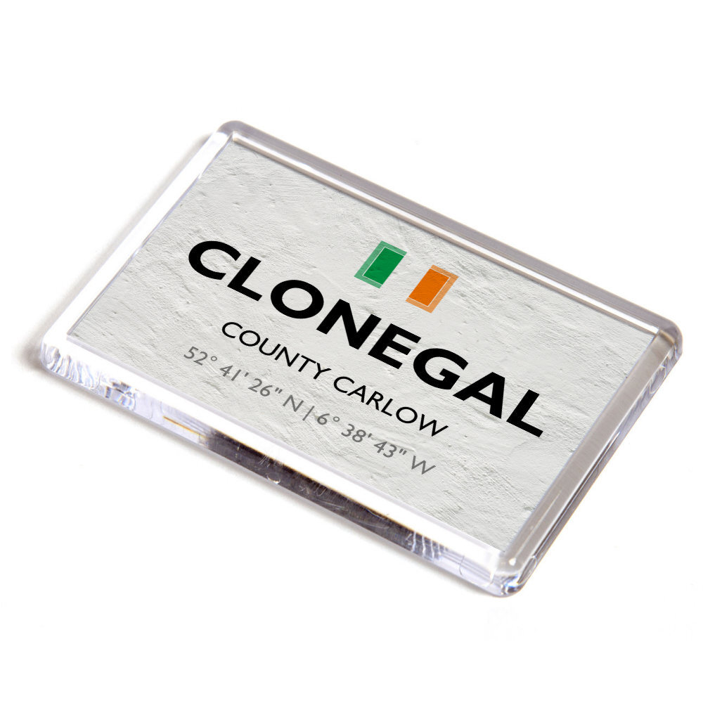 FRIDGE MAGNET - Clonegal - County Carlow - Ireland - Lat/Long | eBay UK