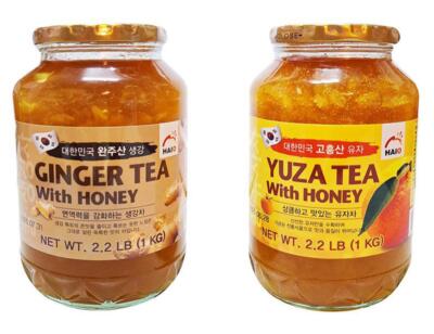 HAIO Ginger Tea with Honey & Yuza Citron Tea with Honey (Combo Pack), 2 ...