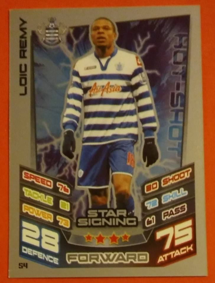 Match Attax 2012/13 QPR x5 cards - Zamora, Cisse, Ferdinand, Park, Remy ...