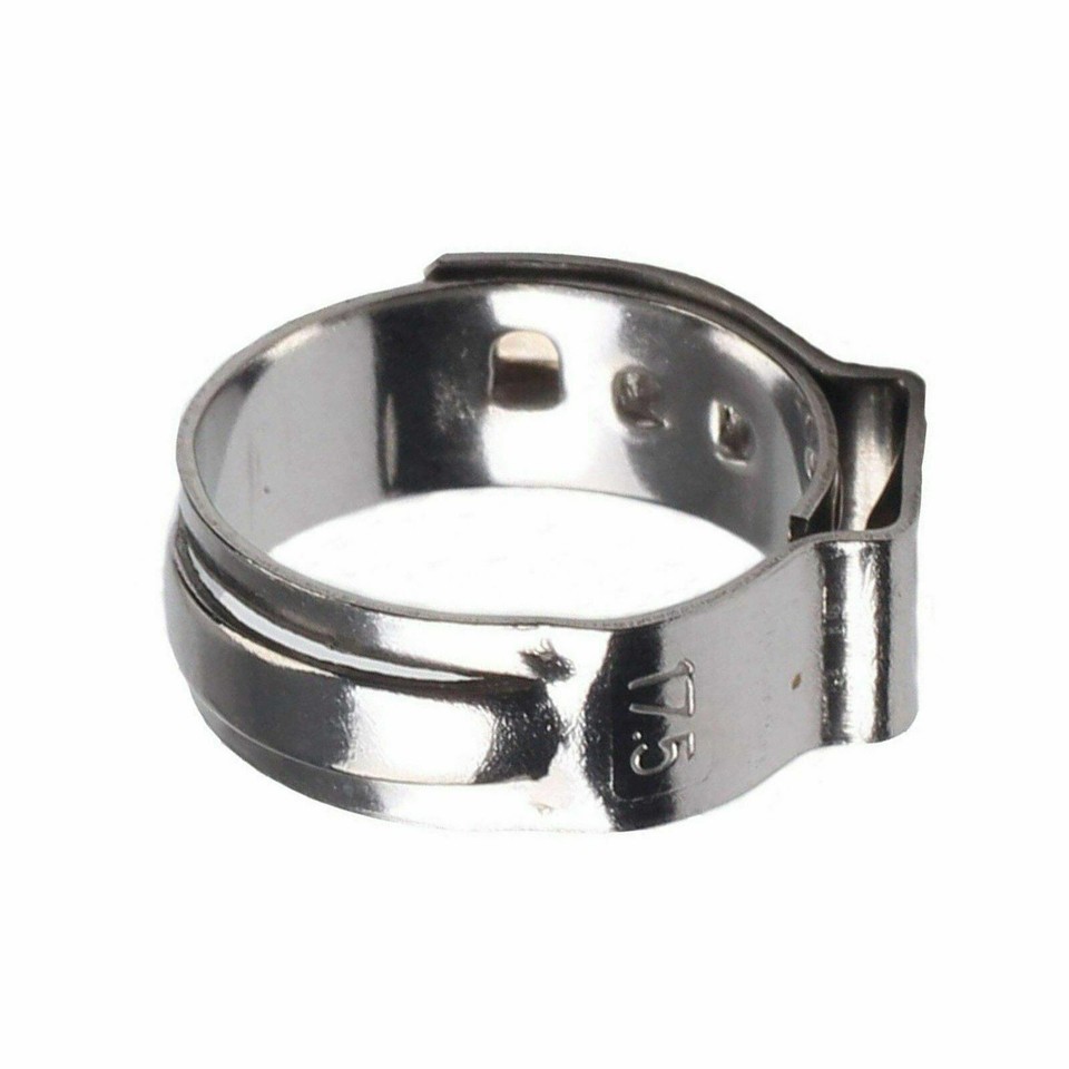 1/2 inch PEX Stainless Steel Clamp Cinch Rings Crimp Pinch Fitting 30 ...