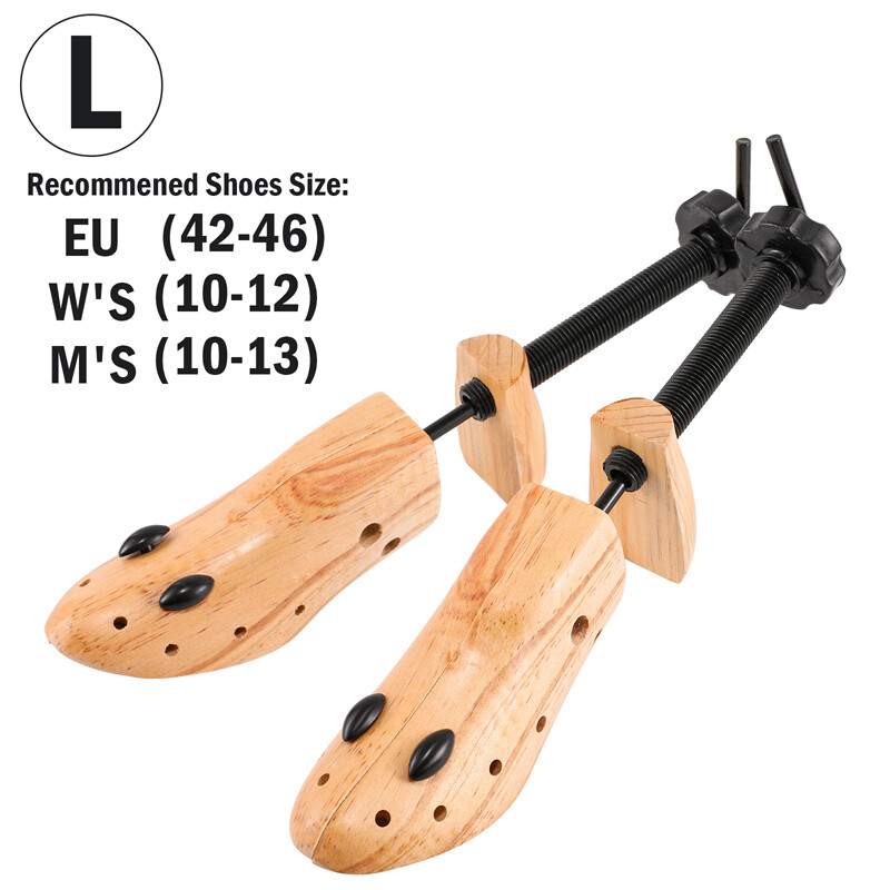 Pair of Adjustable 2-way Expander Wooden Shoe Stretcher for US Mens ...