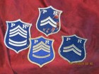 ROTC PATCH! PERSHING RIFLES! GROUP OF 4! CHEESECLOTH TO COTTON! SCARCE ...
