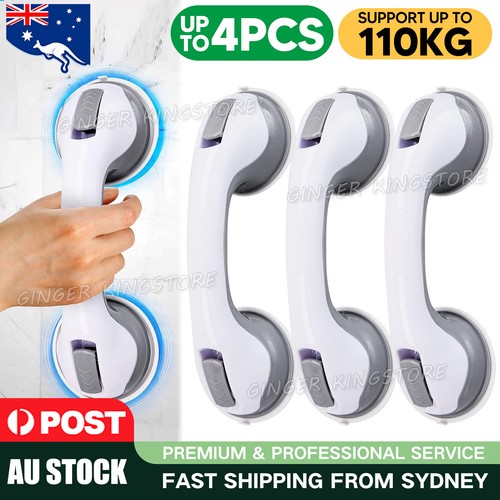 4X Bathroom Aid Bath Shower Hand Grab Grips Towel Suction Rail Bar ...