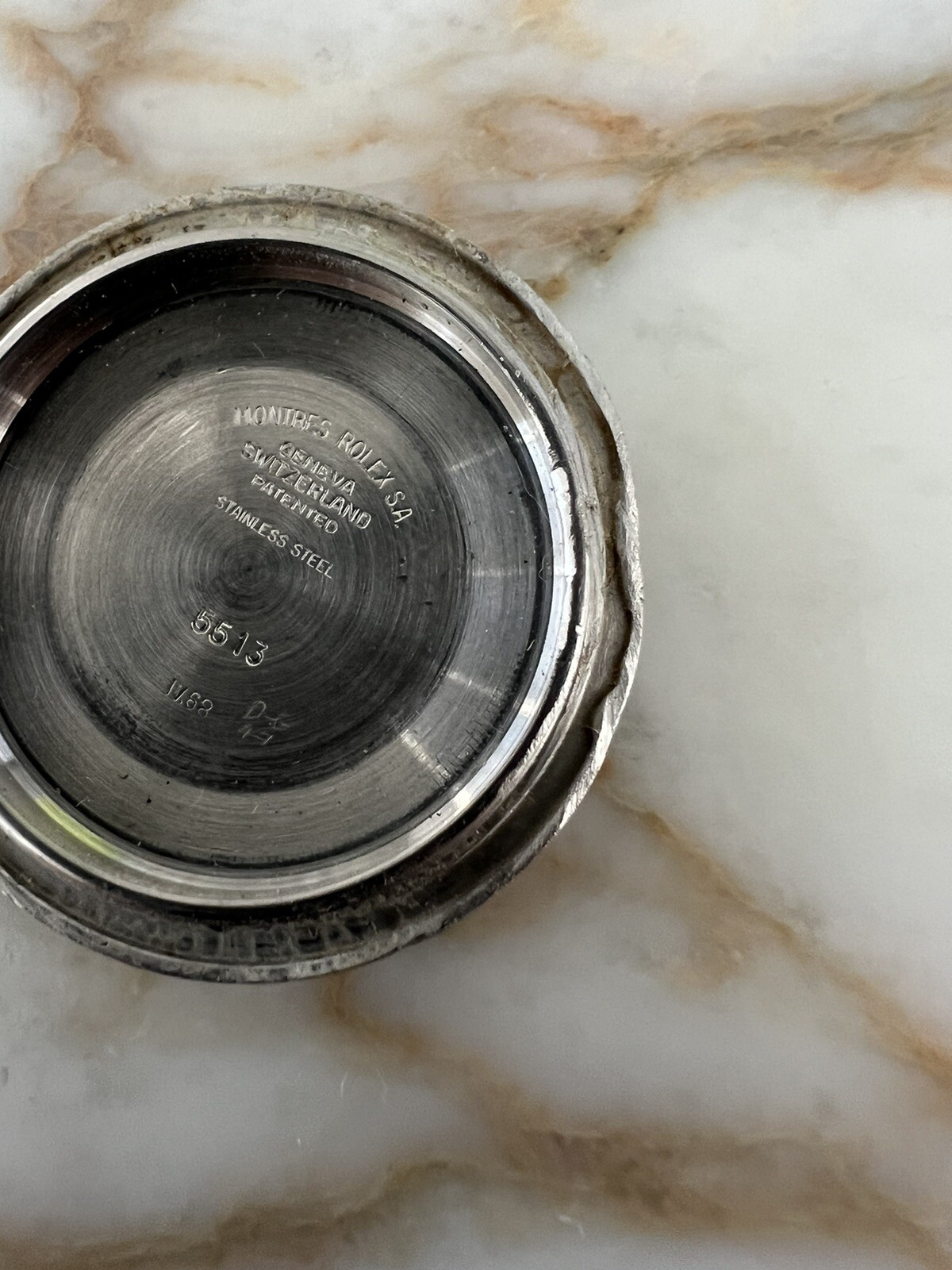 Rolex Vintage 5513 Submariner Case Back Dated IV 68 For Repair ...