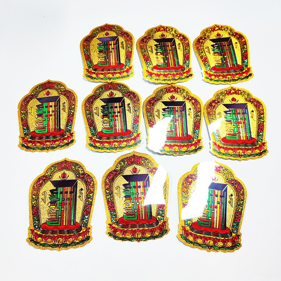 10pcs Gandhanra Tibetan Buddhist Sticker, Kalachakra Symbol,Time Wheel ...